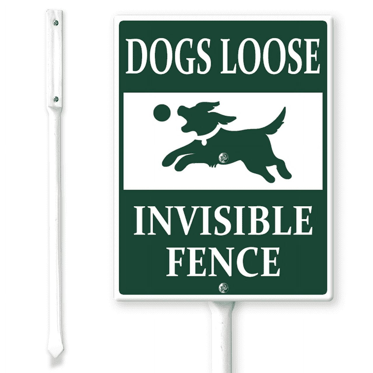 Ymaotrade Dogs Loose Invisible Fence Yard Sign with Stakes 4.6×6in ...