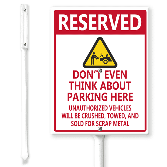 Ymaotrade Don't Even Think About Parking Here Funny No Parking Yard ...