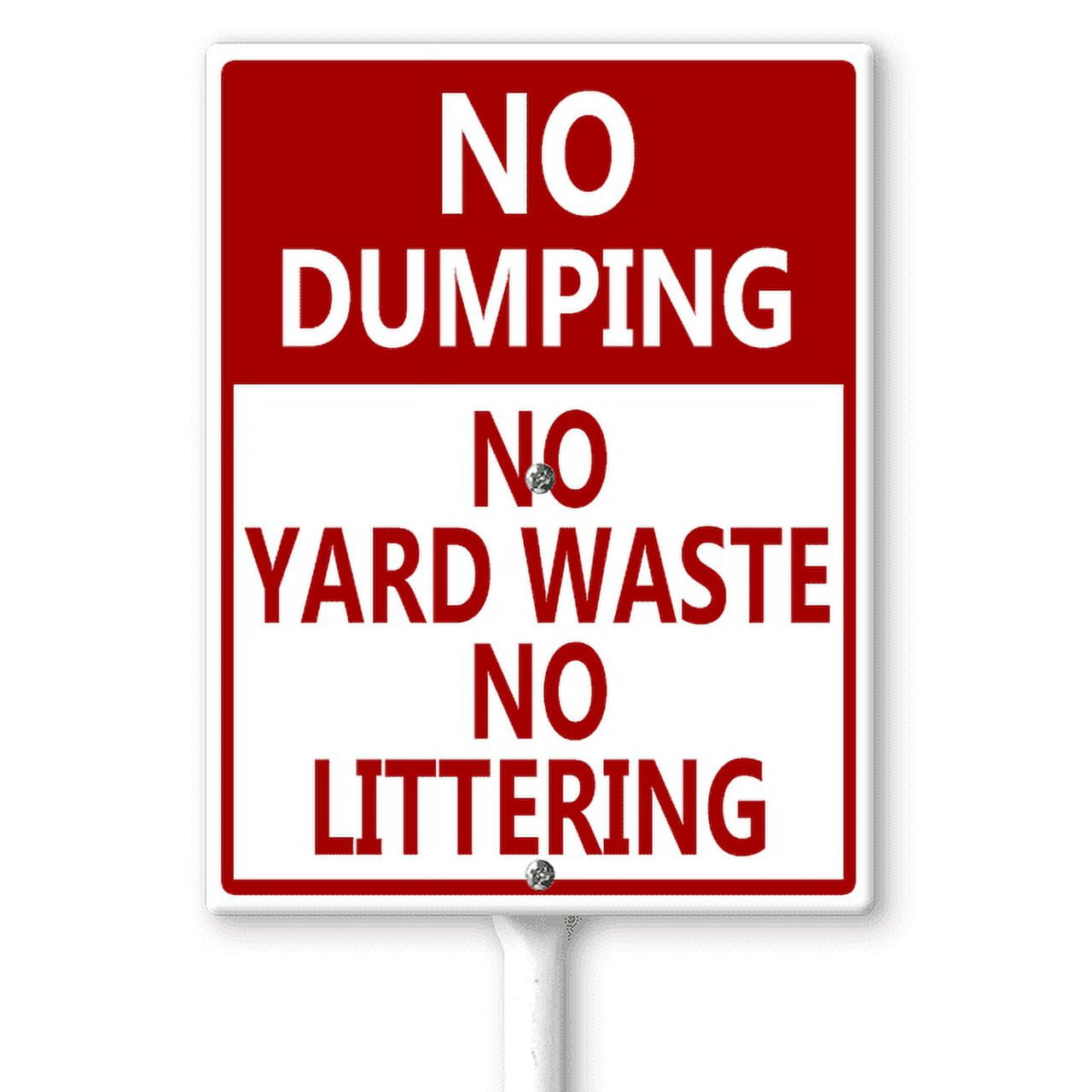 Ymaotrade No Dumping No Yard Waste No Littering Yard Sign with Stakes ...