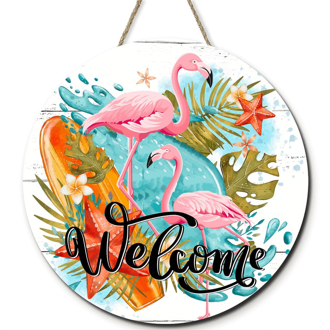 Ymaotrade Farmhouse Summer Welcome Door Sign for Front Door Porch Decor ...