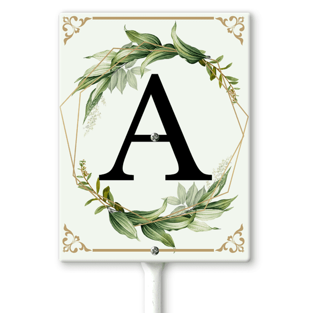 Ymaotrade Floral Wreaths Monogram Letter A Yard Sign with Stakes 4.6in× ...