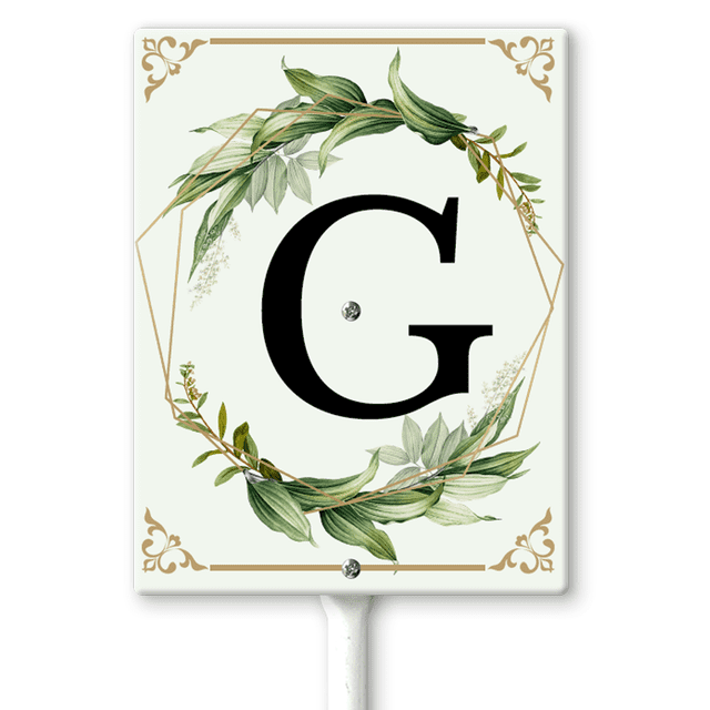 Ymaotrade Floral Wreaths Monogram Letter G Yard Sign with Stakes 8in× ...
