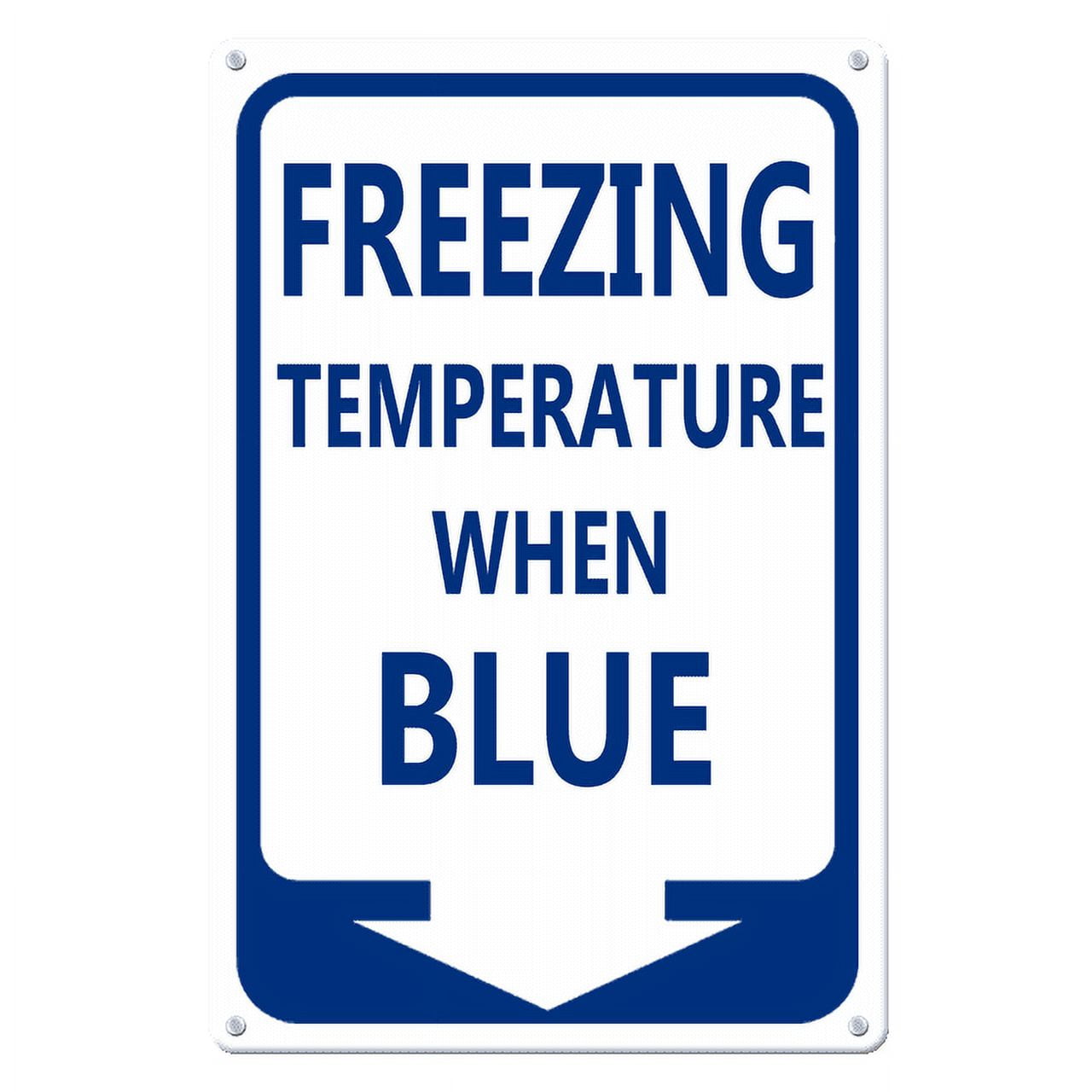 Ymaotrade Freezing Temperature When Blue Aluminium/metal Sign 8×12in ...