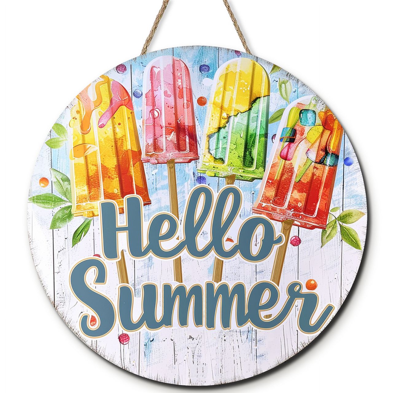 Ymaotrade Front Door Welcome Wreath - Farmhouse Hello Summer Wooden ...