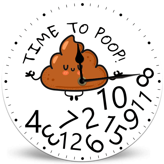 Ymaotrade Funny Time To Poop! Battery Operated Round Wood Silent Non ...