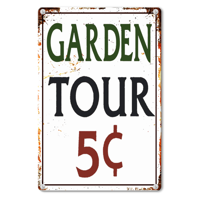 Ymaotrade Garden Tours 5 Cents Aluminium/Metal Sign 5×8in, Sturdy ...