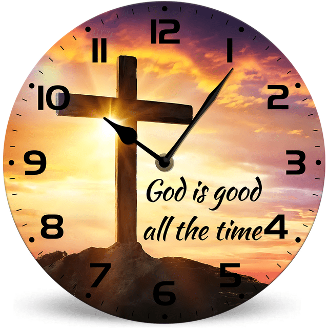 Ymaotrade God Is Good All The Time Wood Clock 10in Battery Operated Non ...
