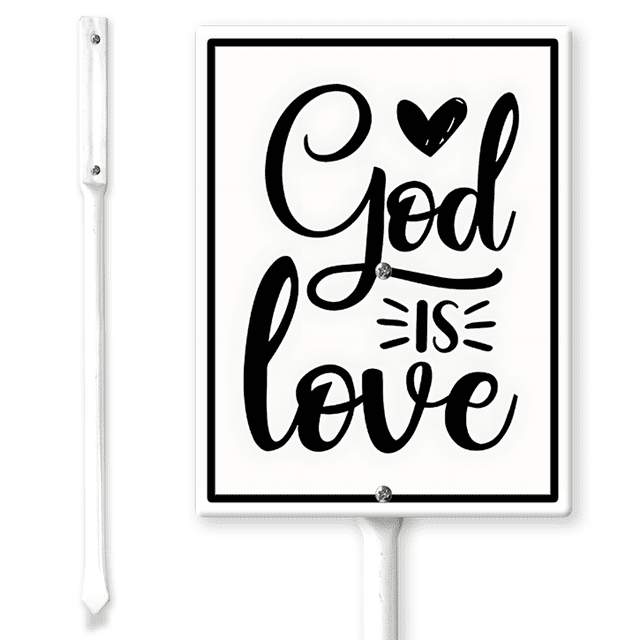 Ymaotrade God Is Love Yard Sign with Stakes 8in×12in, Sturdy Aluminum ...