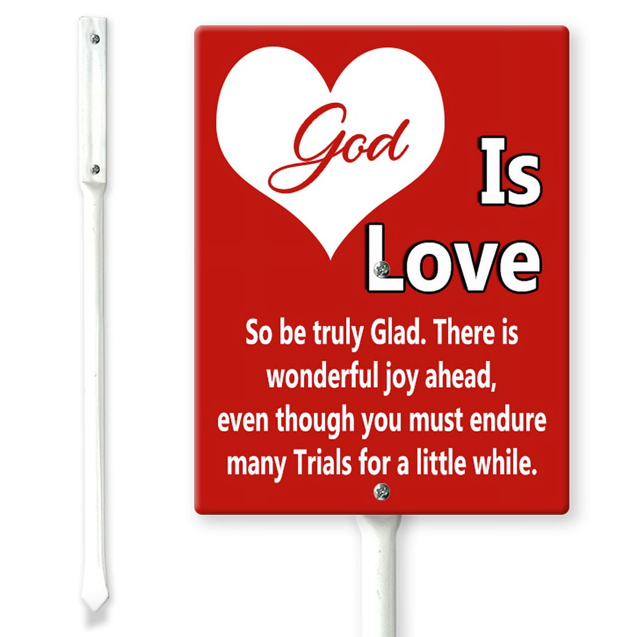 Ymaotrade God is Love Christ Heart The Bible White God Yard Sign with ...