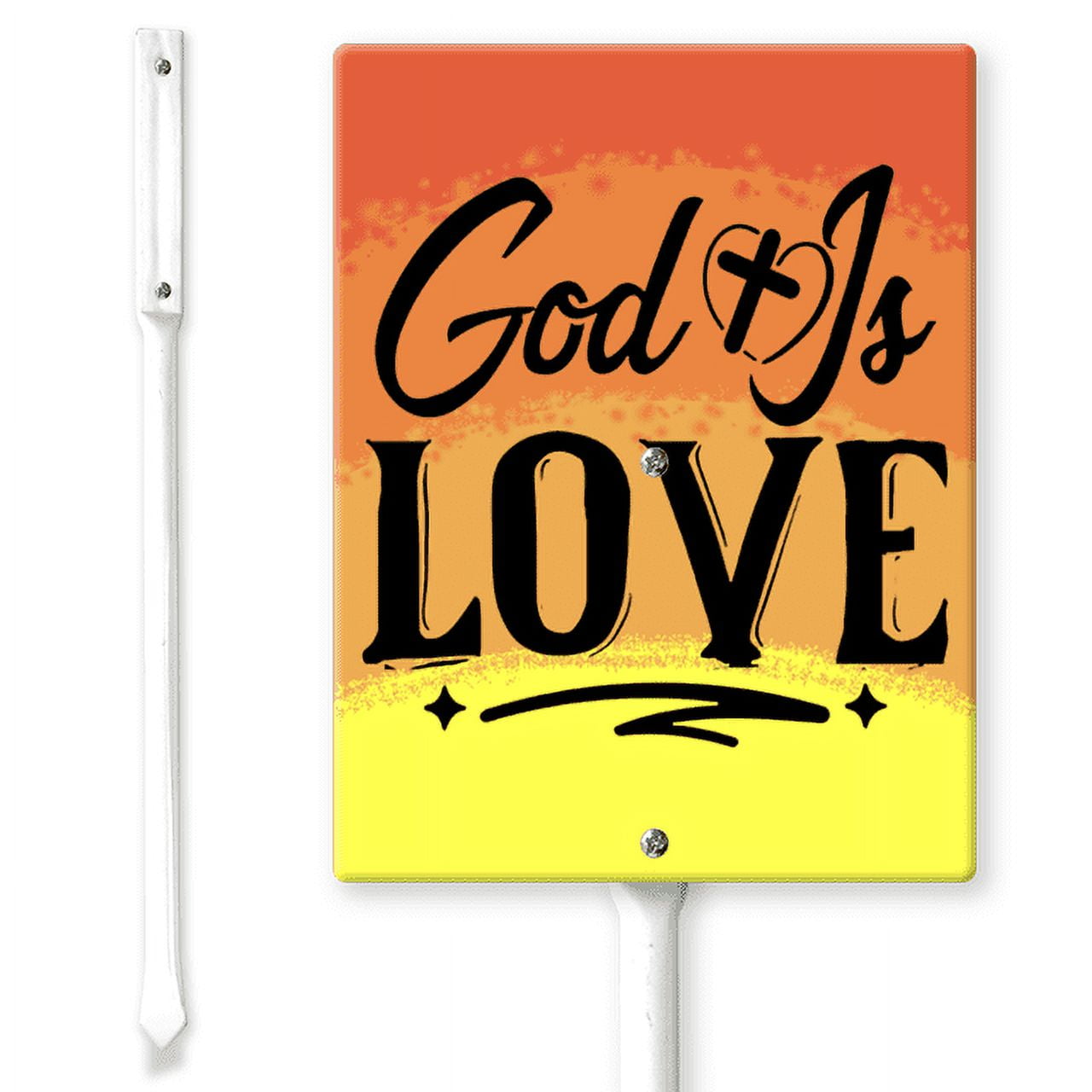 Ymaotrade God is Love Yard Sign with Stakes8in×12in, Sturdy Aluminum ...