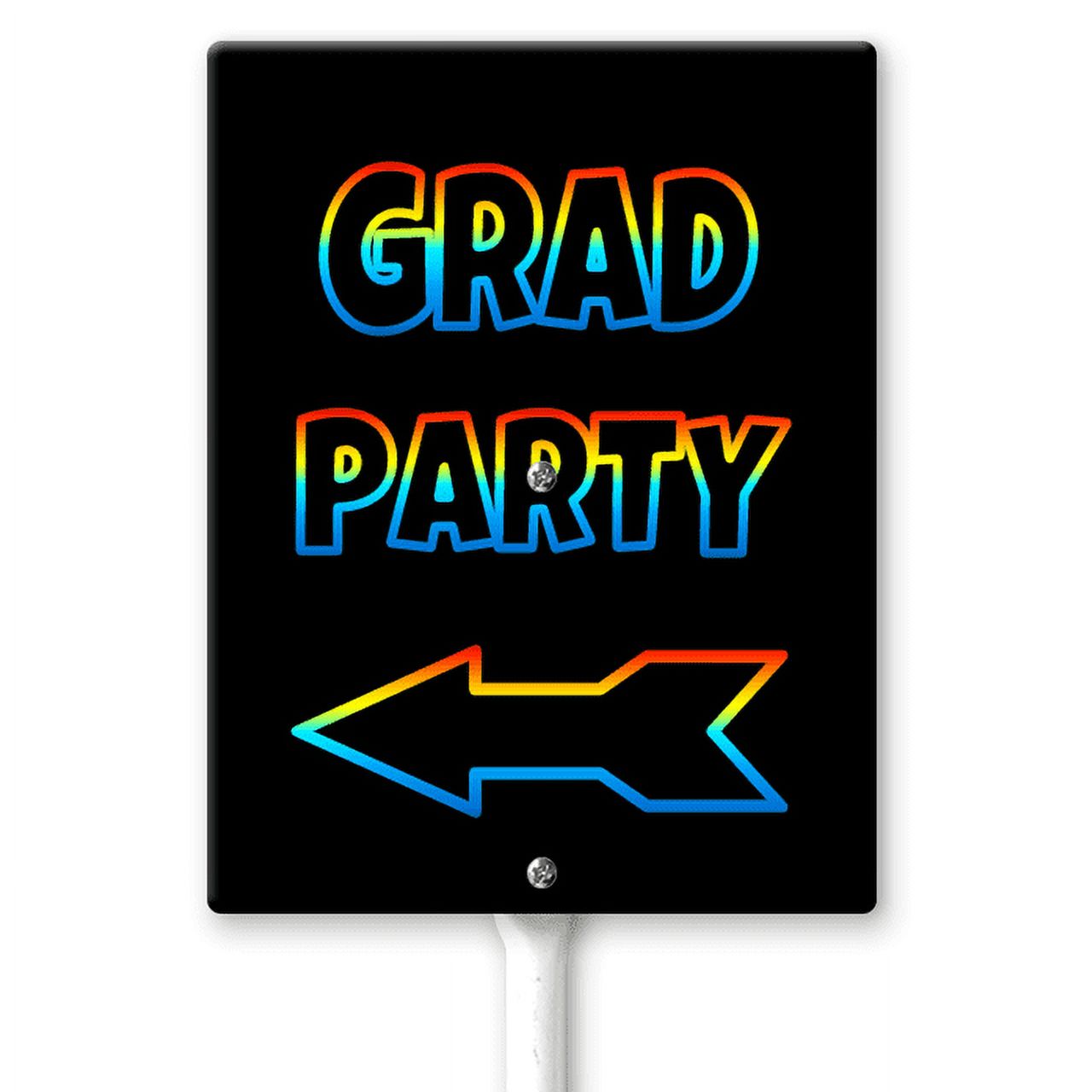 Ymaotrade Grad Party Directional Left Arrow Yard Sign with Stakes 4.6in ...