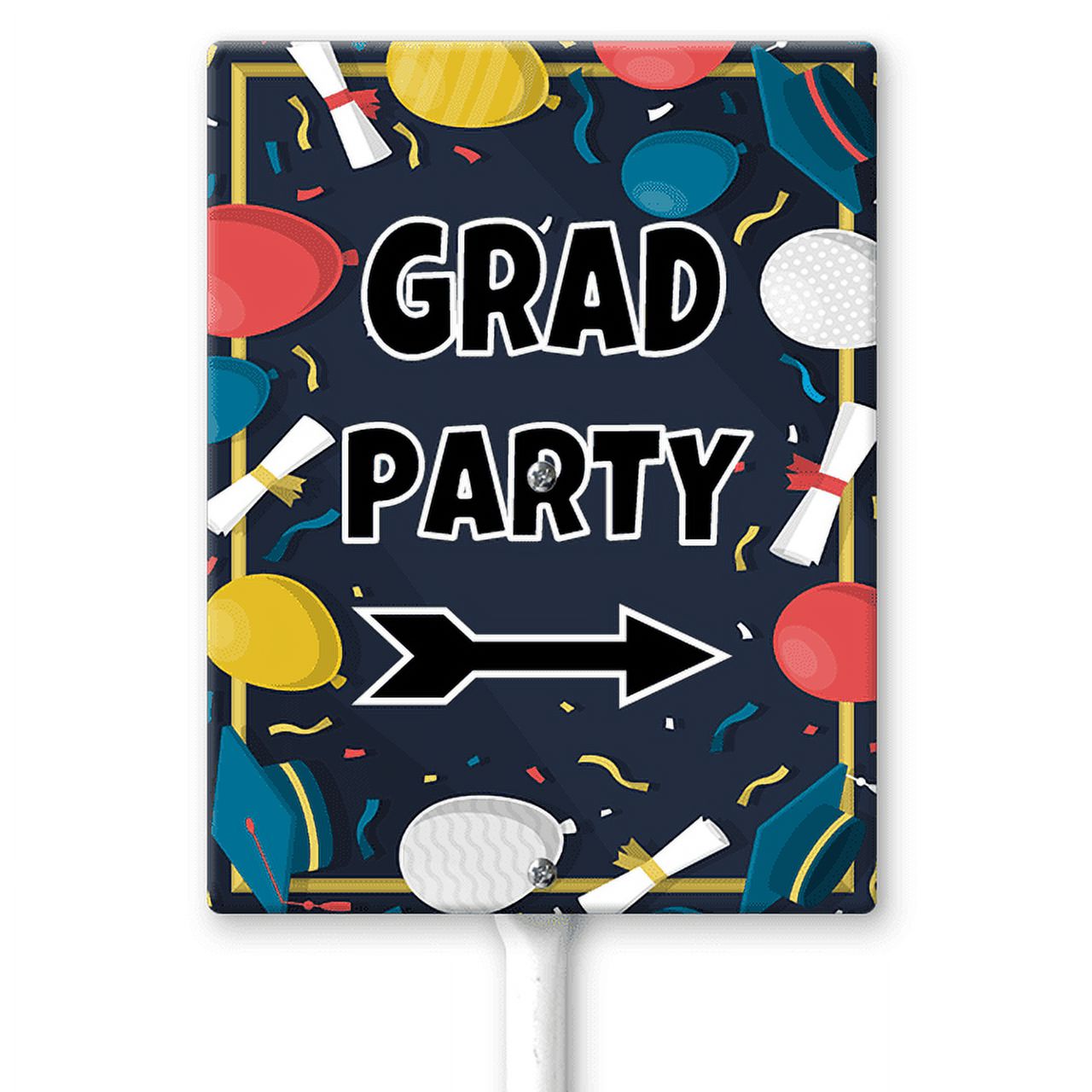 Ymaotrade Grad Party Directional Right Arrow Yard Sign with Stakes 4.6× ...