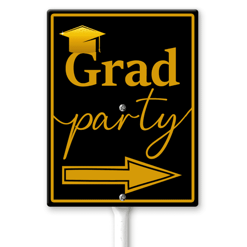Ymaotrade Grad Party Directional Right Arrow Yard Sign with Stakes 4.6× ...