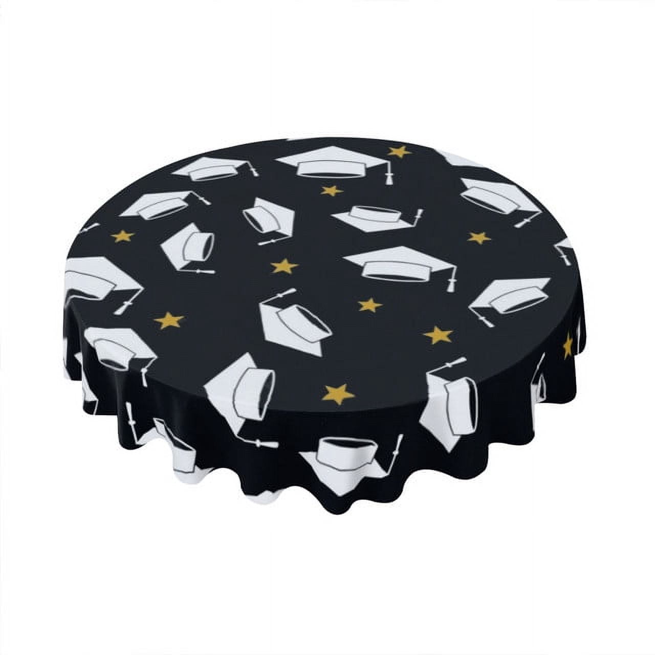 Ymaotrade Graduation Round Tablecloth for Graduation Party Decorations ...