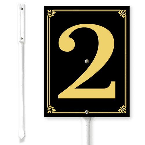 Ymaotrade Green Number 2 Sign, House Number Address Sign with Stakes 7× ...