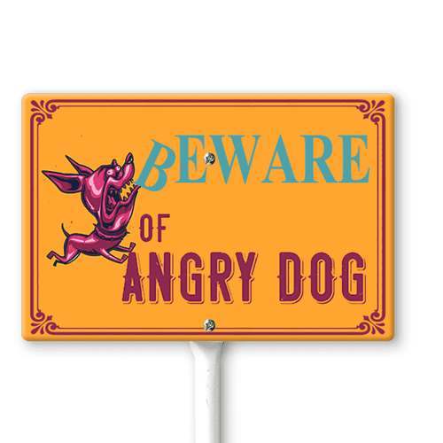Ymaotrade Halloween Decoration Beware of Angry Dog Sign for Yard with ...