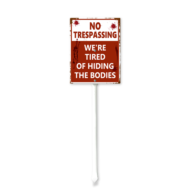 Ymaotrade Halloween Decorations No Trespassing, We're Tired of Hiding ...