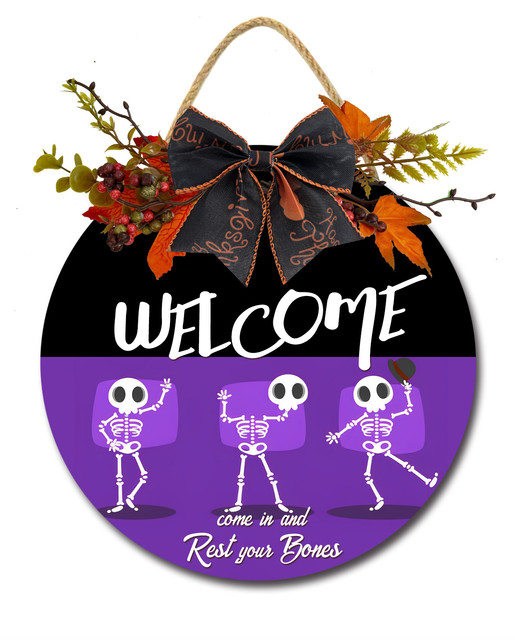 Ymaotrade Halloween Welcome Come In And Rest Your Bones Sign for Front ...