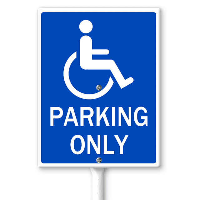 Ymaotrade Handicap Parking Only Yard Sign with Stakes 8×12in, Sturdy ...
