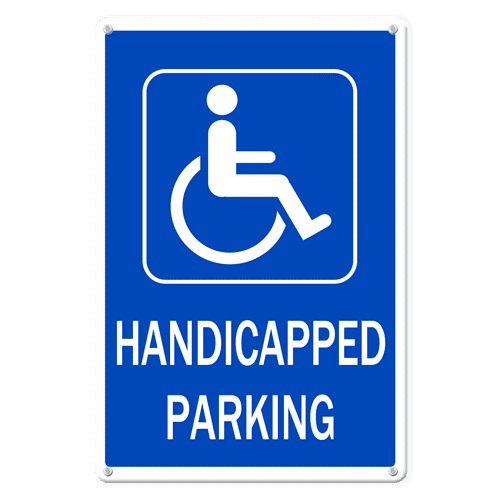 Ymaotrade Handicapped Parking Aluminium Sign 12×16in, Sturdy Aluminum ...