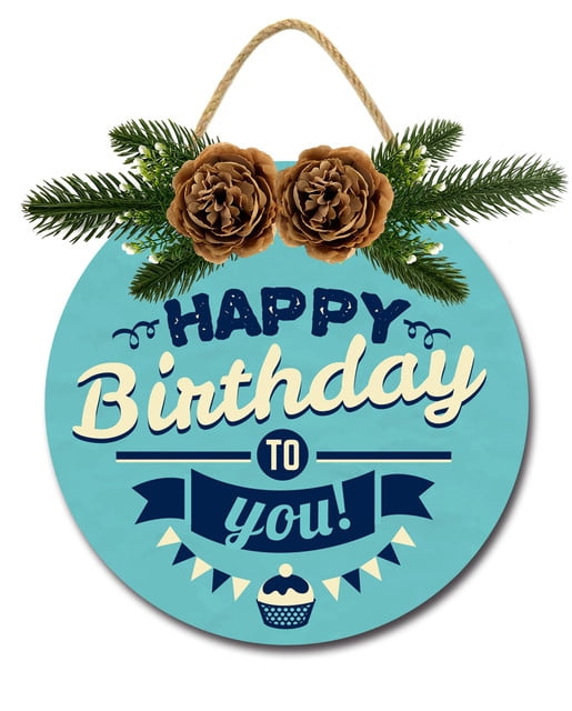 Ymaotrade Happy Birthday Wooden Sign,Photo Booth Prop Vintage Rustic ...