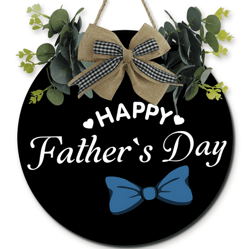 Ymaotrade The Happy Fathers Day Signs for Door 11inch, Farmhouse Rustic ...