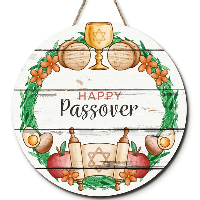 Ymaotrade Happy Passover Porch Front Door Indoor Outdoor Decorations ...