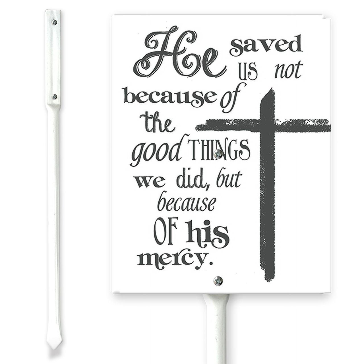 Ymaotrade He Saved Us, Jesus Yard Sign with Stakes 7in×8.8in, Sturdy ...