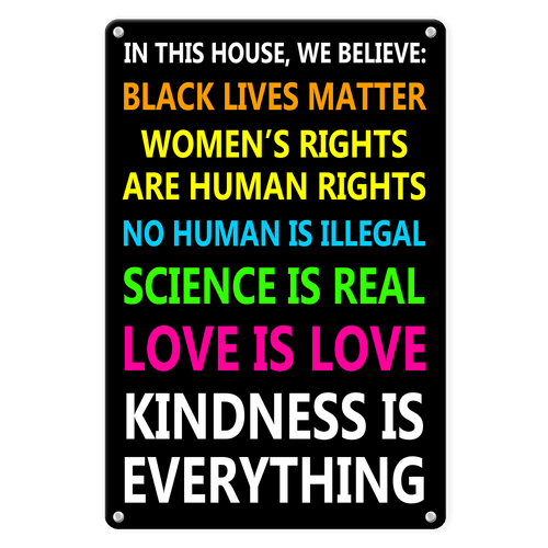 Ymaotrade In This House We Believe Aluminium Sign 12×16in, Sturdy ...