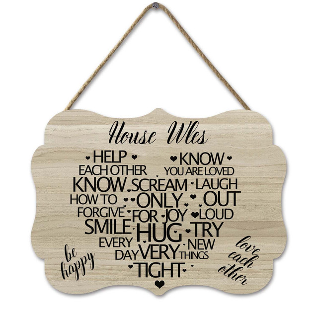 Ymaotrade House Rules Home Signs House Decoration Plaques Kitchen Signs ...