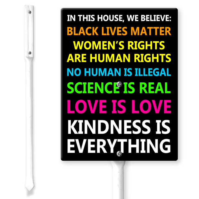 Ymaotrade In This House We Believe Yard Sign with Stakes 8in×12in ...
