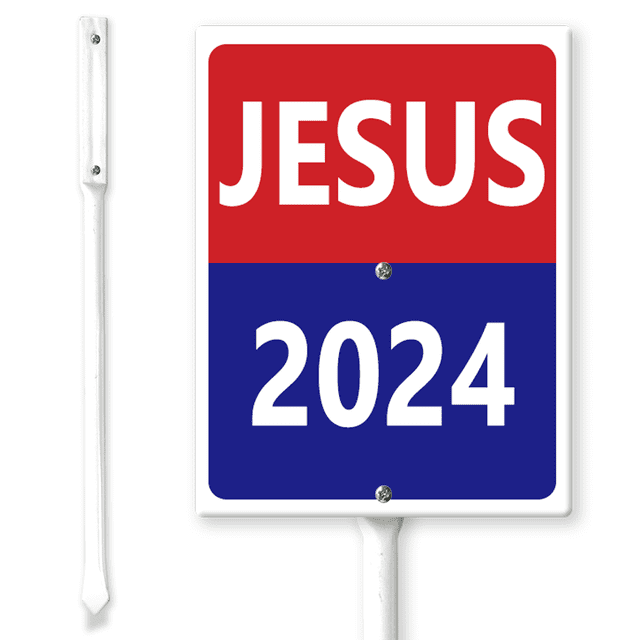 Ymaotrade JESUS 2024 Yard Sign with Stakes7in×8.8in, Sturdy Aluminum ...