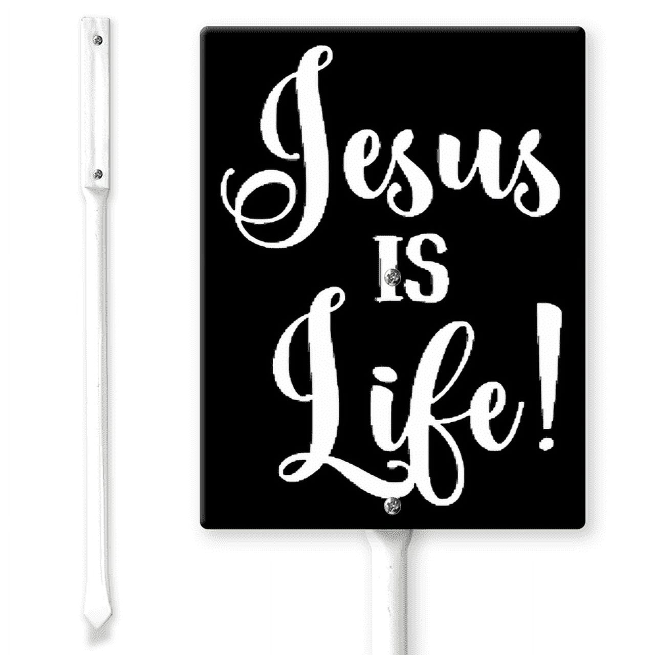 Ymaotrade Jesus Is Life Yard Sign with Stakes 7in×8.8in, Sturdy ...