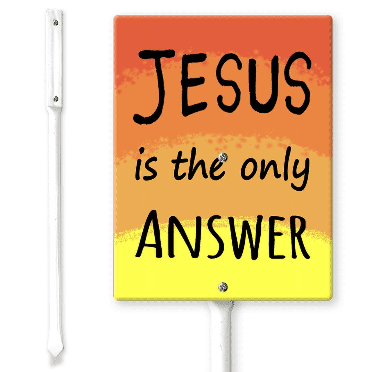 Ymaotrade Jesus Is The Only Answer Yard Sign with Stakes7in×8.8in ...