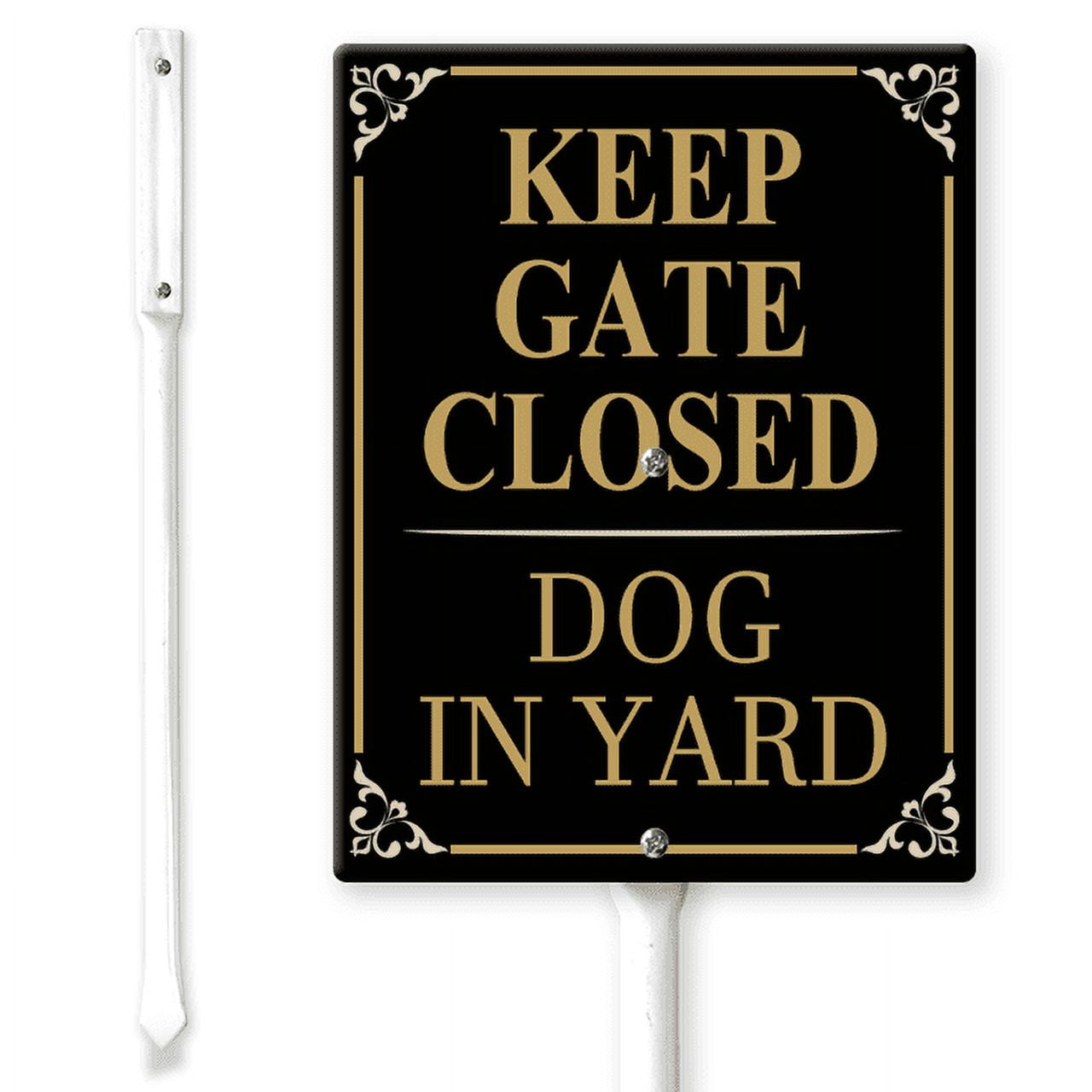 Ymaotrade Keep Gate Closed Signs Dogs In Yard Sign with Stakes 8in×12in ...