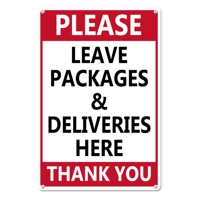 Ymaotrade Leave Deliveries and Packages Here Thank You Aluminium/Metal ...