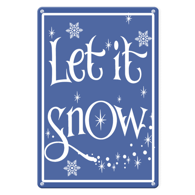 Ymaotrade Let It Snow Aluminium/Metal Sign 5×8in, Sturdy Aluminum Signs ...
