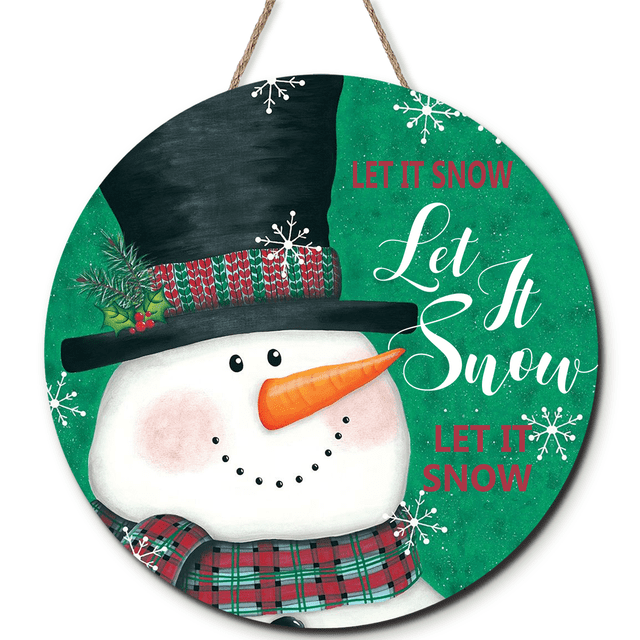 Ymaotrade Let It Snow Winter Decorations, Wood Hello Winter Sign for ...