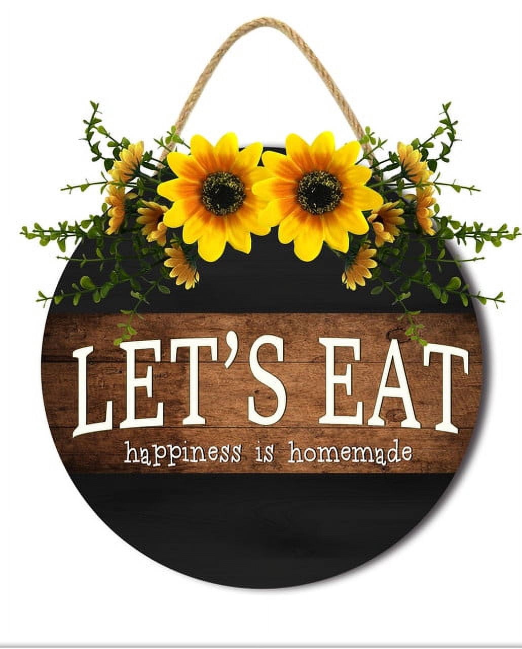 Ymaotrade Let's Eat Sign - Kitchen Signs Wall Decor, Kitchen ...