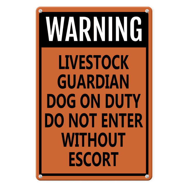 Ymaotrade Livestock Guardian Dog On Duty Do Not Enter Aluminium Sign 5× ...
