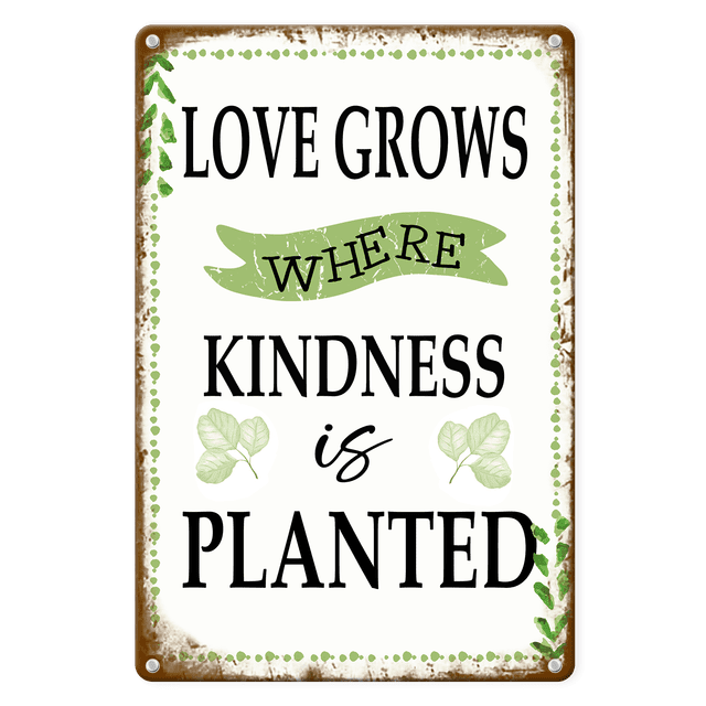 Ymaotrade Love Grows Where Kindness Is Planted Garden Sign with Stakes ...