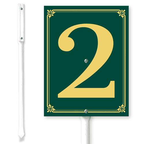 Ymaotrade Metal Number 2 Sign, House Number Address Sign with Stakes 8× ...