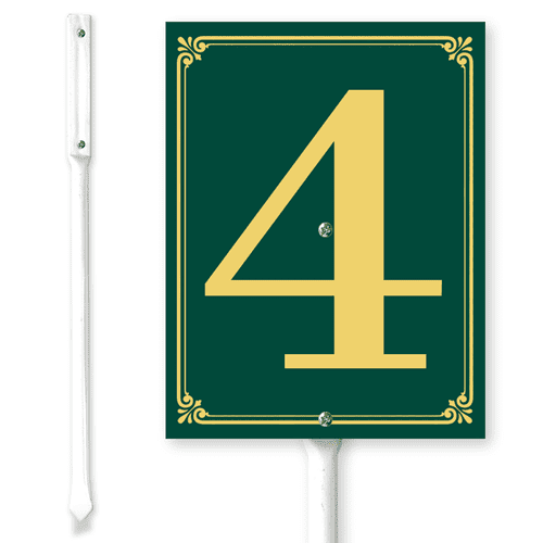 Ymaotrade Metal Number 4 Sign, House Number Address Sign with Stakes 8× ...