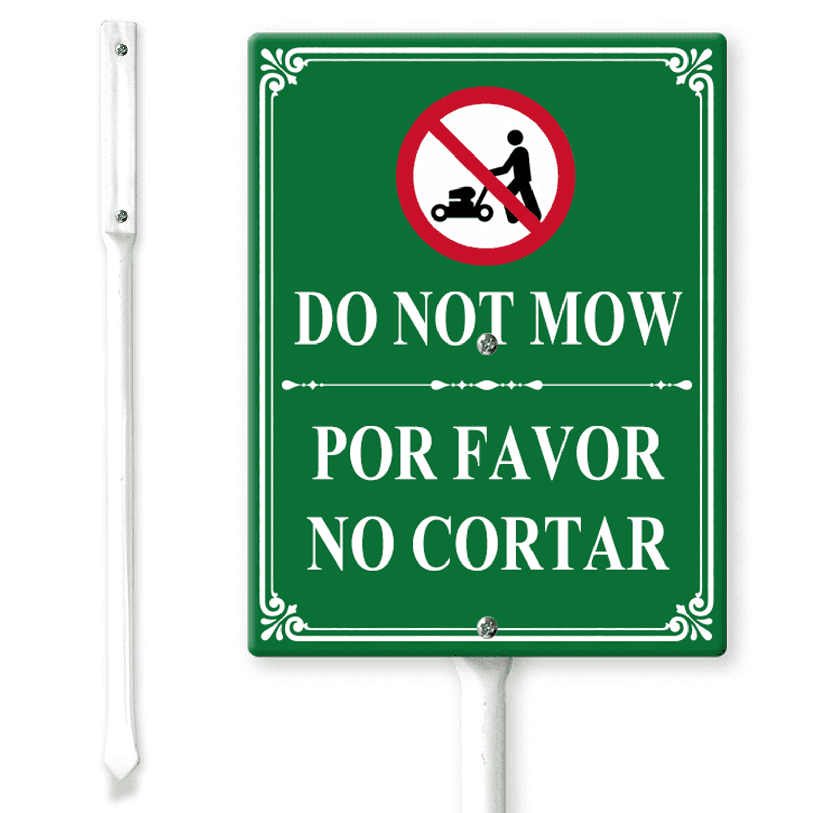 Ymaotrade Do Not Mow Yard Sign with Stakes 7×8.8in, Sturdy Aluminum ...