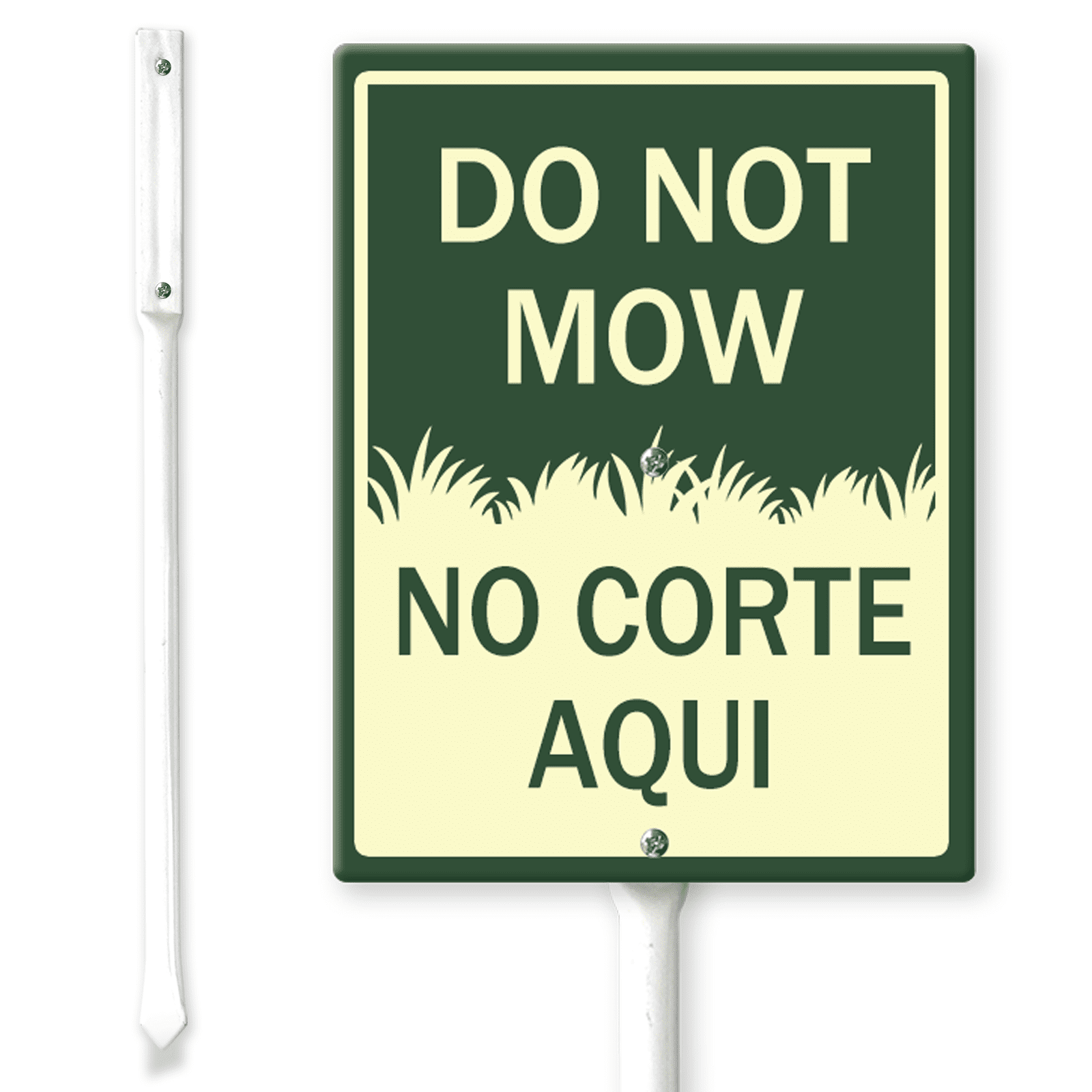 Ymaotrade Do Not Mow - No corte aqui Yard Sign with Stakes 8×12in ...