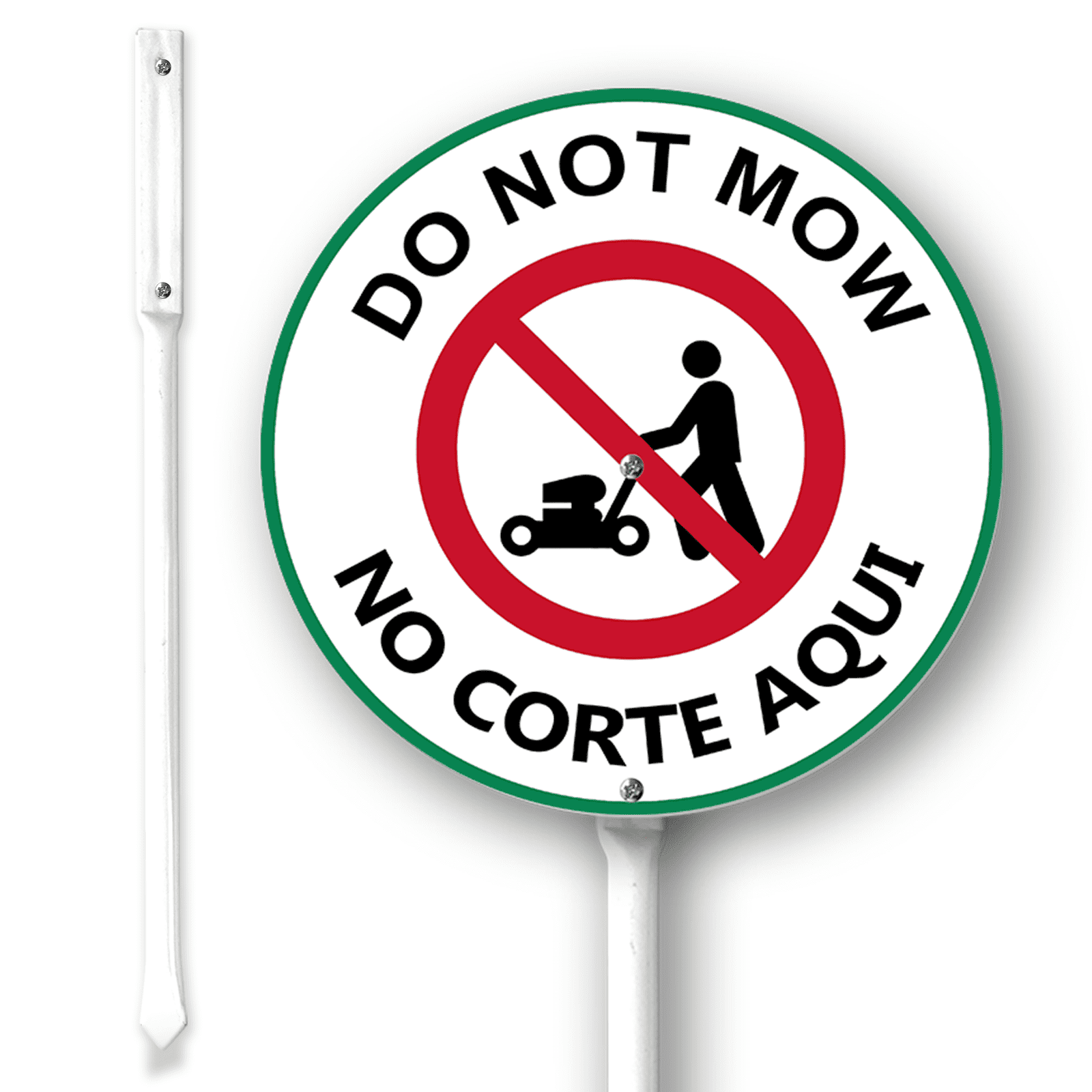 Ymaotrade Do Not Mow - No corte aqui Yard Sign with Stakes 9.2×9.2in ...