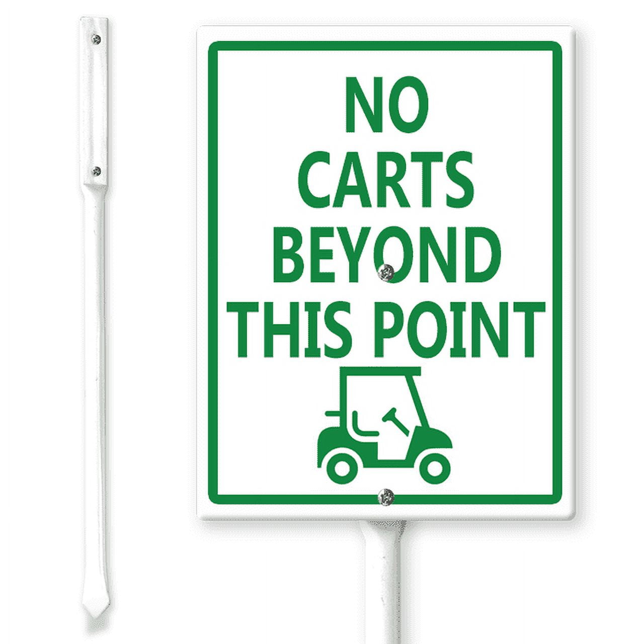 Ymaotrade NO Golf Carts Beyond This Point Yard Sign with Stakes 8×12in ...