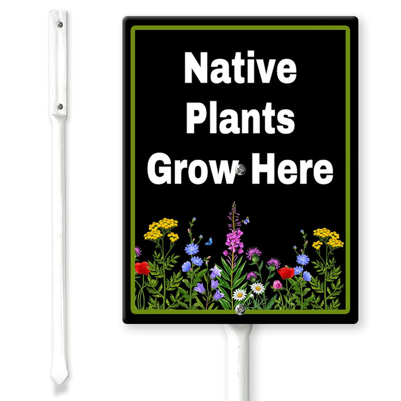 Ymaotrade Native Plants Grow Here Yard Sign with Stakes 8×12in, Sturdy ...