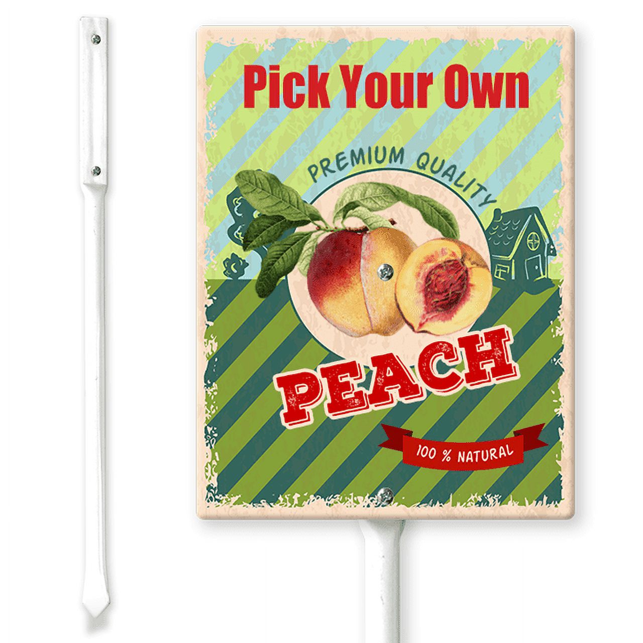 Ymaotrade Natural Organic Fruits Peach Pick Your Own Yard Sign with ...