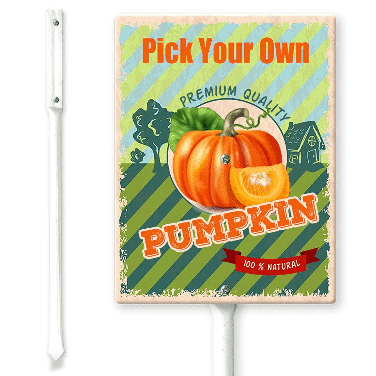 Ymaotrade Natural Organic Fruits Pumpkin Pick Your Own Yard Sign with ...